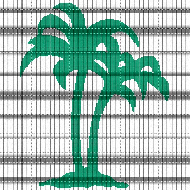PALM TREE CROCHET AFGHAN PATTERN GRAPH