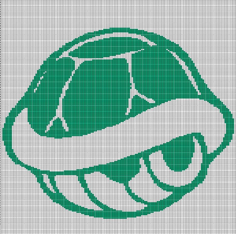 SUPER MARIO SHELLS CROCHET AFGHAN PATTERN GRAPH