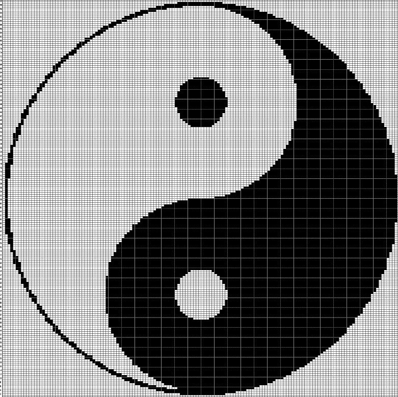 Yin Yang Crochet Afghan Pattern Graph