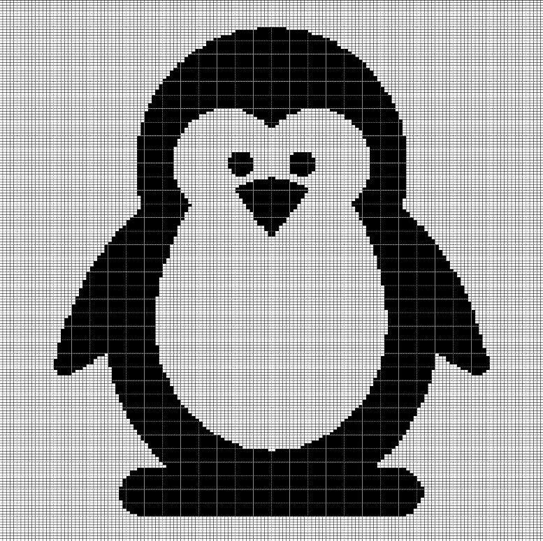 BABY PENGUIN 2 CROCHET AFGHAN PATTERN GRAPH