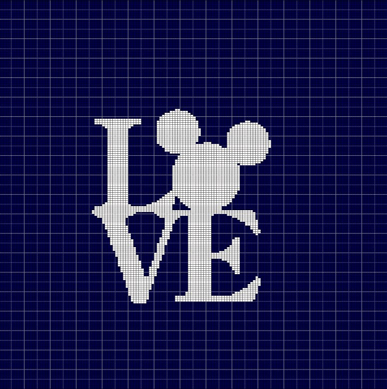 DISNEY LOVE CROCHET AFGHAN PATTERN GRAPH