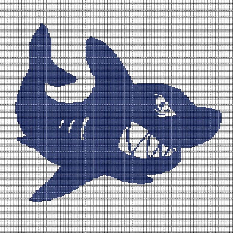 SHARK 2 CROCHET AFGHAN PATTERN GRAPH