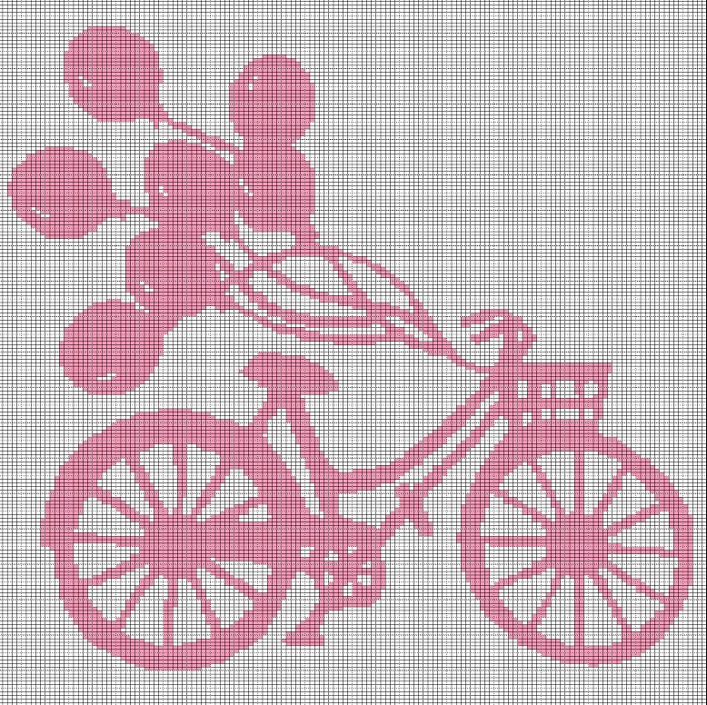 BIKE AND BALLONS CROCHET AFGHAN PATTERN GRAPH
