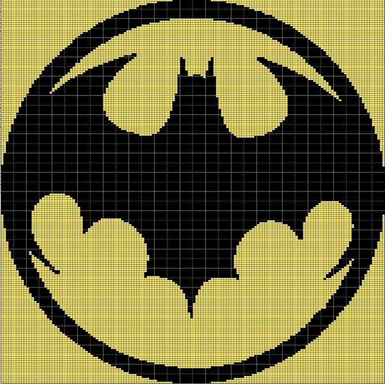 BATMAN SYMBOL 2 CROCHET AFGHAN PATTERN GRAPH