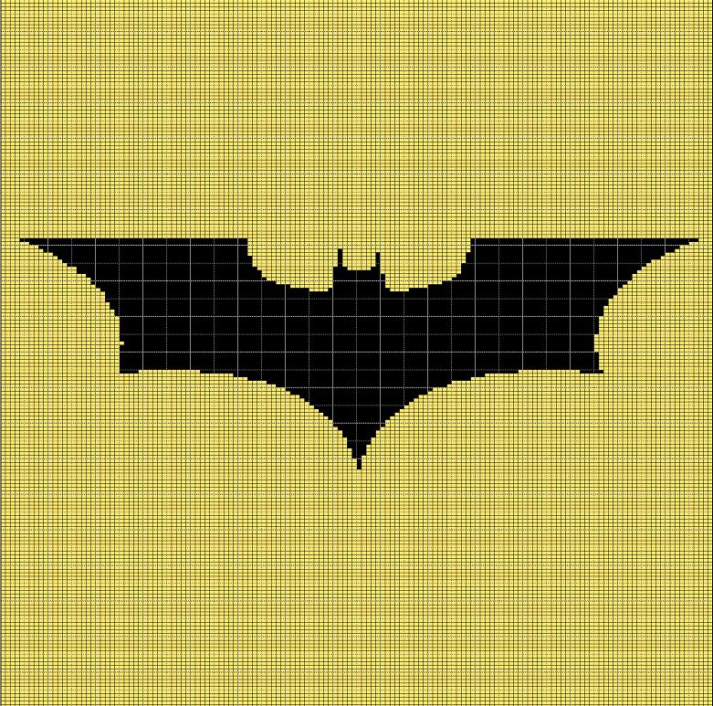 BATMAN SYMBOL 3 CROCHET AFGHAN PATTERN GRAPH