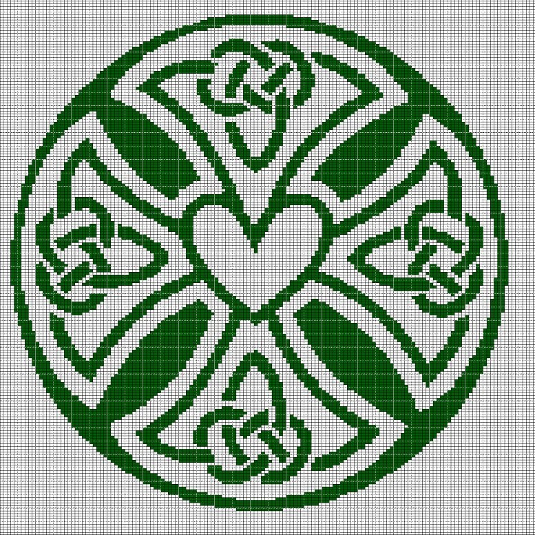 CELTIC KNOT HEART CROCHET AFGHAN PATTERN GRAPH