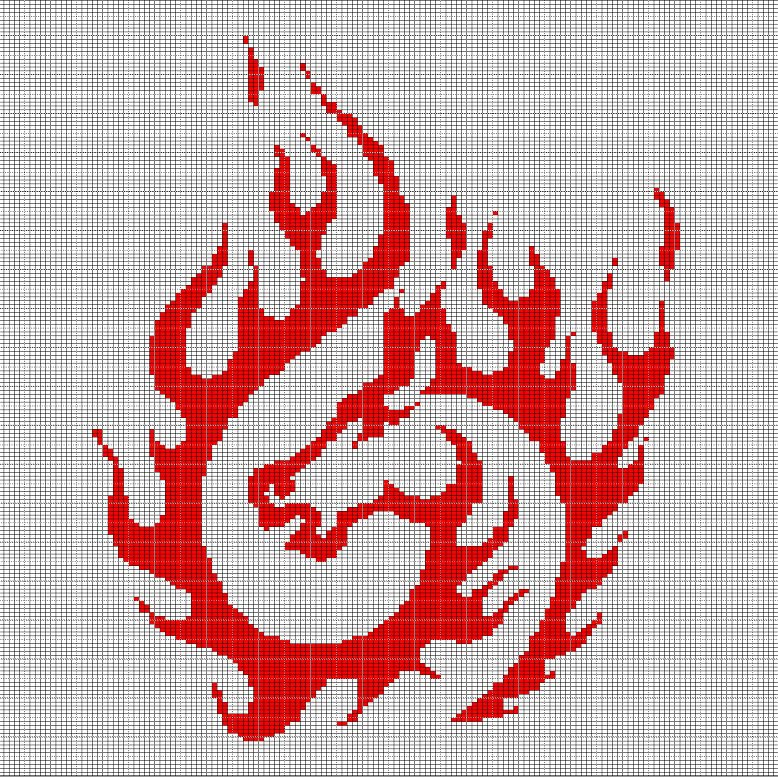 FIRE HORSE CROCHET AFGHAN PATTERN GRAPH