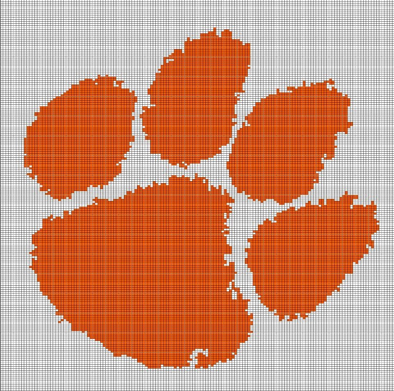 CLEMSON TIGERS CROCHET AFGHAN PATTERN GRAPH