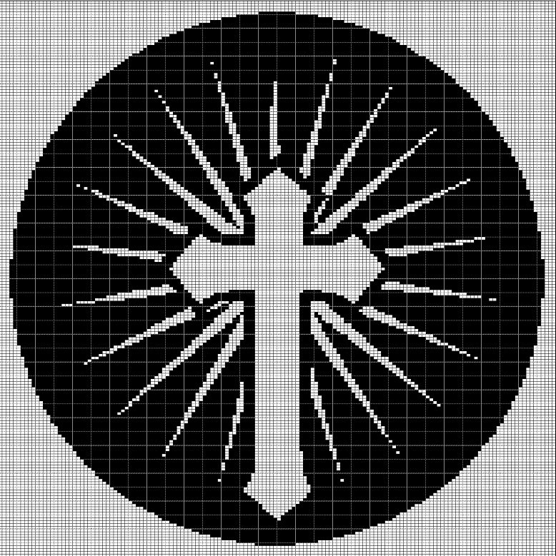 CROSS 2 CROCHET AFGHAN PATTERN GRAPH