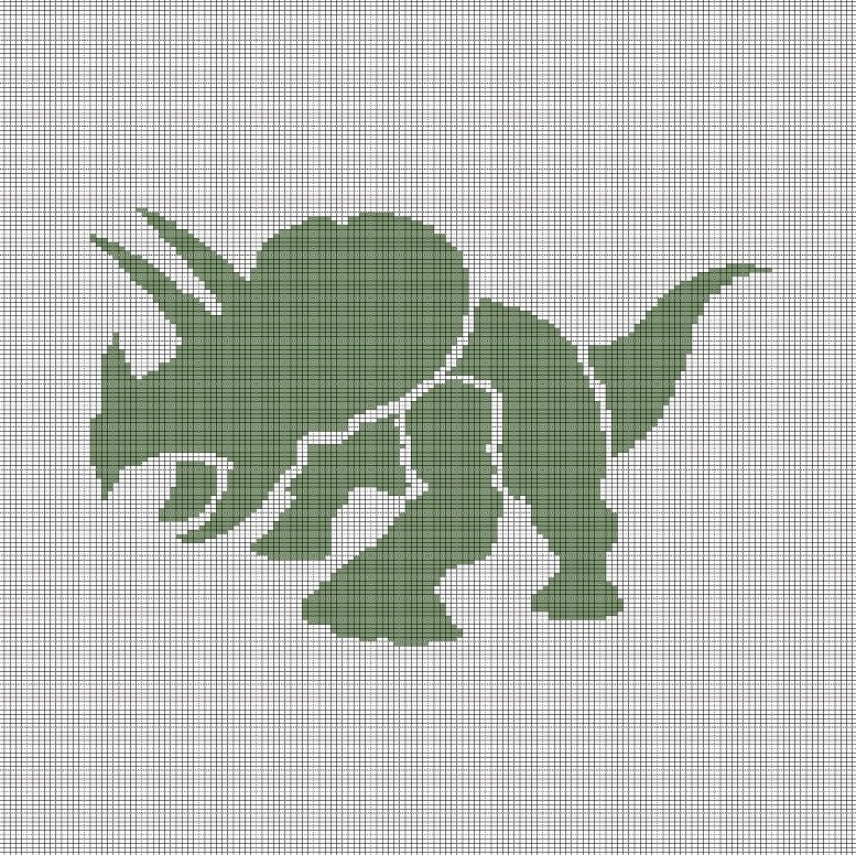DINOSAUR 4 CROCHET AFGHAN PATTERN GRAPH