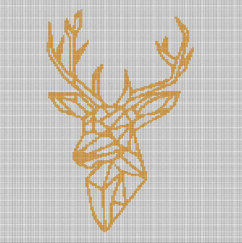 GEOMERIC DEER HEAD CROCHET AFGHAN PATTERN GRAPH