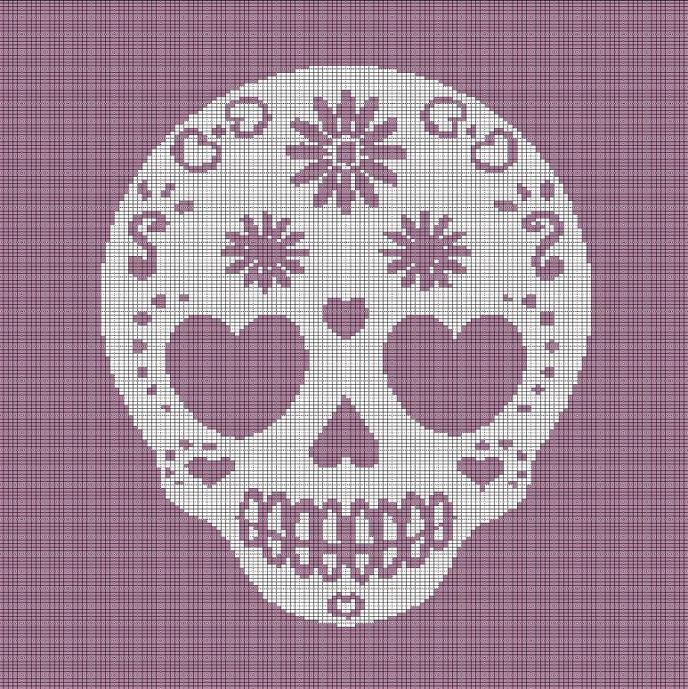 GRAPHE SKULL CROCHET AFGHAN PATTERN GRAPH
