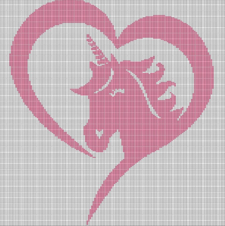 LOVE UNICORN CROCHET AFGHAN PATTERN GRAPH