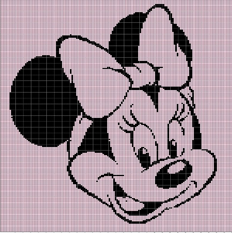 MINNIE FACE CROCHET AFGHAN PATTERN GRAPH