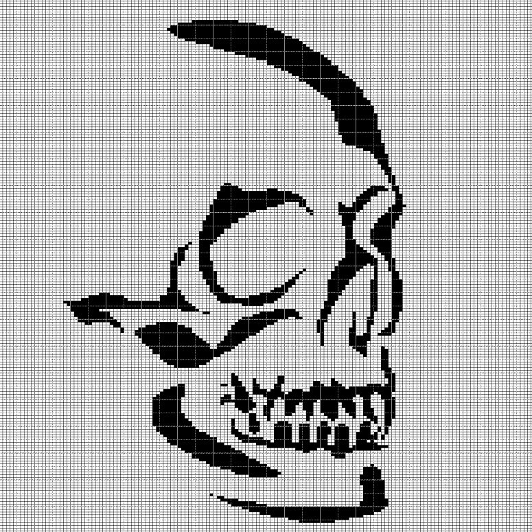SKULL 4 CROCHET AFGHAN PATTERN GRAPH