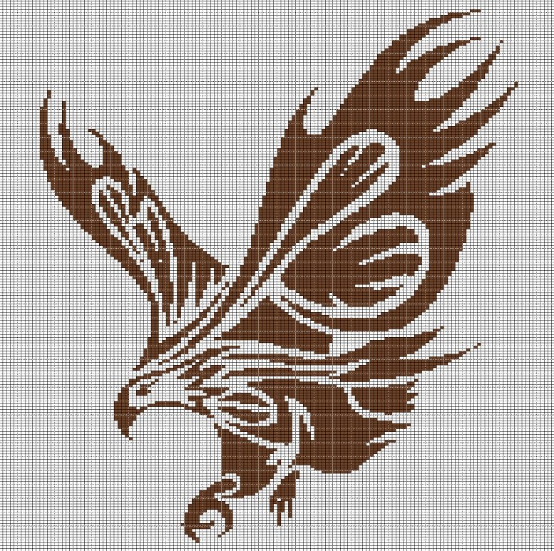 TRIBAL EAGLE 2 CROCHET AFGHAN PATTERN GRAPH