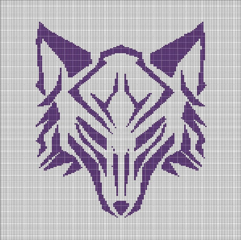 WOLF HEAD 3 CROCHET AFGHAN PATTERN GRAPH