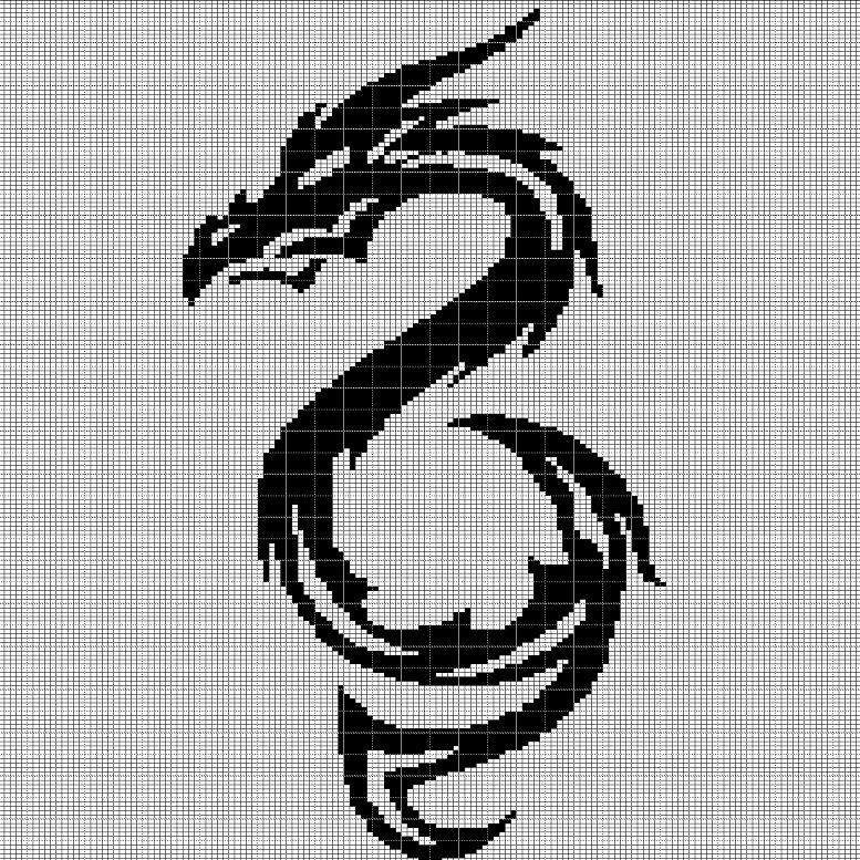 DRAGON 9 CROCHET AFGHAN PATTERN GRAPH