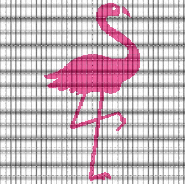 FLAMINGO 2 CROCHET AFGHAN PATTERN GRAPH