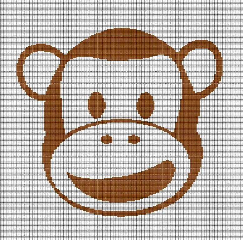 MONKEY HEAD 4 CROCHET AFGHAN PATTERN GRAPH