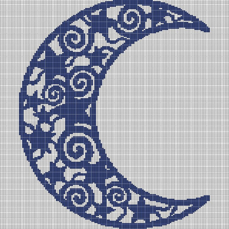 MOON 2 CROCHET AFGHAN PATTERN GRAPH