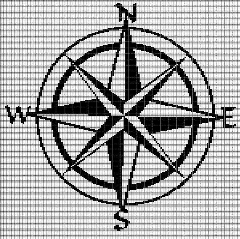 COMPASS CROCHET AFGHAN PATTERN GRAPH