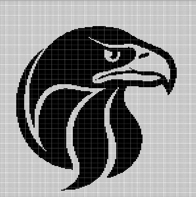 EAGLE HEAD 6 CROCHET AFGHAN PATTERN GRAPH