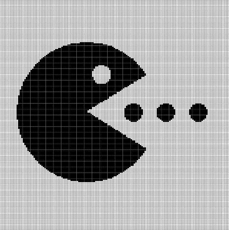 PACMAN CROCHET AFGHAN PATTERN GRAPH