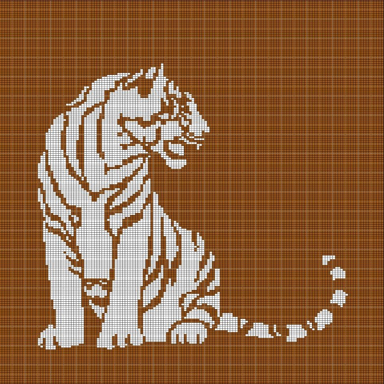 TIGER CROCHET AFGHAN PATTERN GRAPH