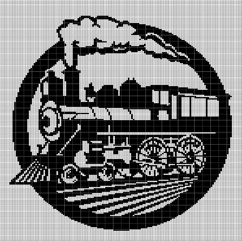 TRAIN 4 CROCHET AFGHAN PATTERN GRAPH