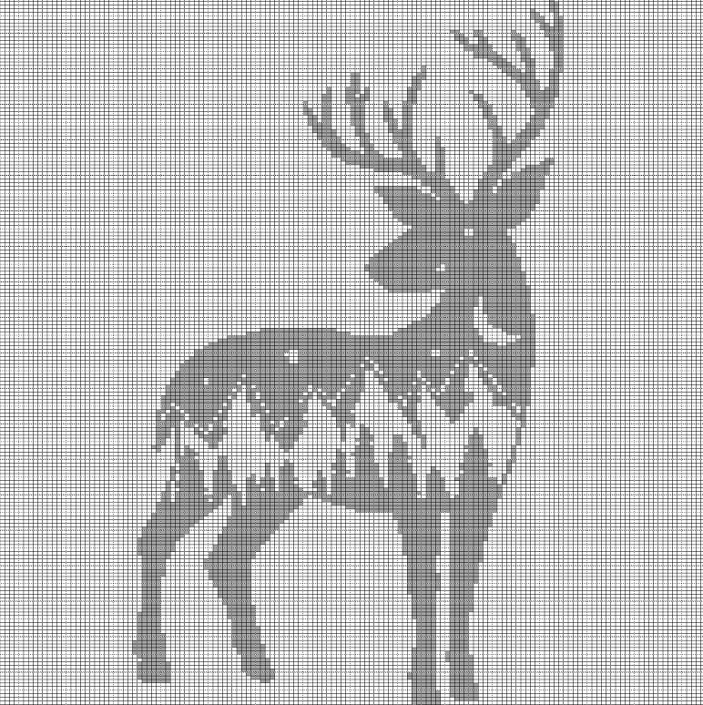 Art Deer 2 Crochet Afghan Pattern Graph