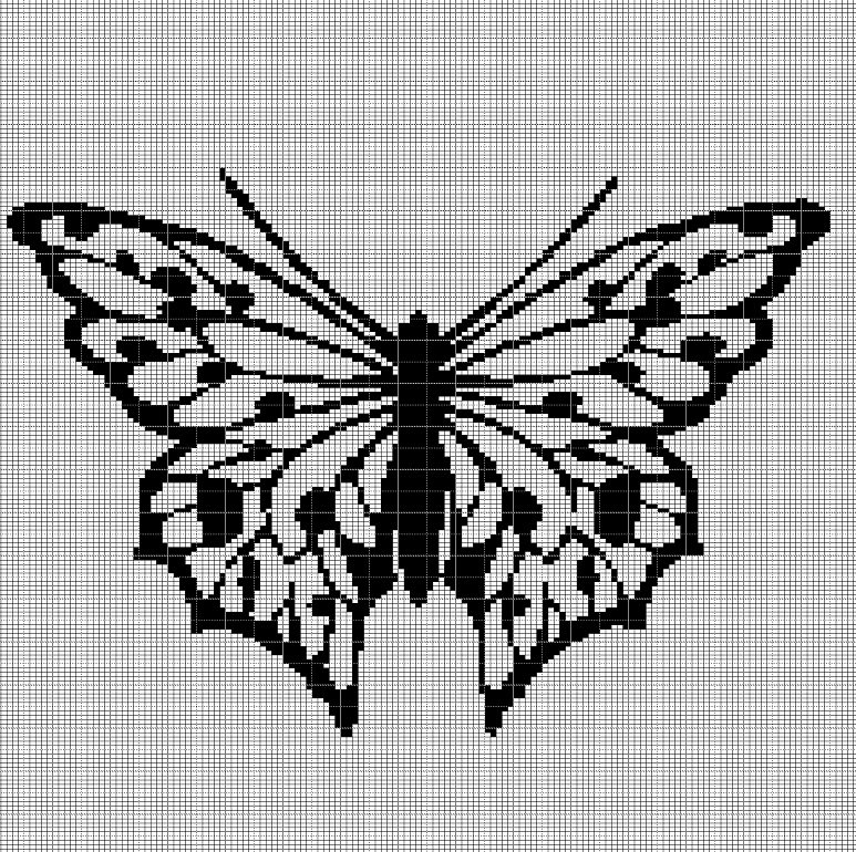 BUTTERFLY 6 CROCHET AFGHAN PATTERN GRAPH