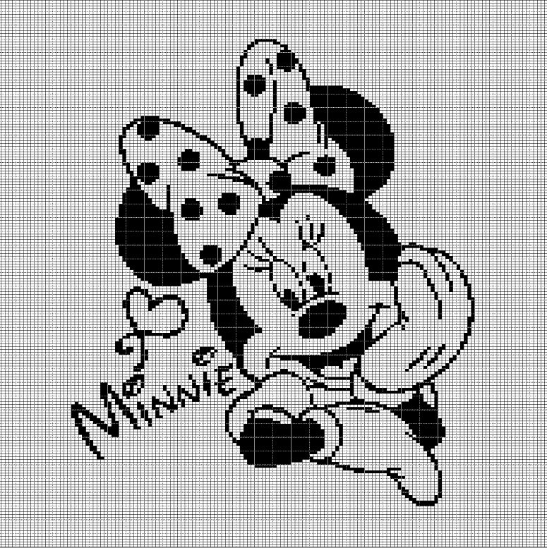 MINNIE MOUSE 3 CROCHET AFGHAN PATTERN GRAPH