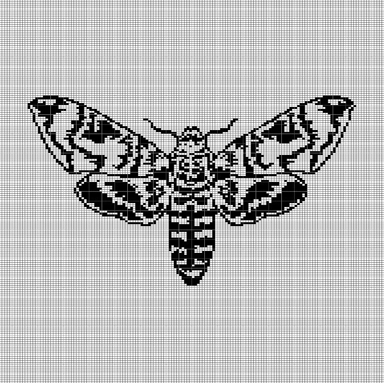 MOTH CROCHET AFGHAN PATTERN GRAPH