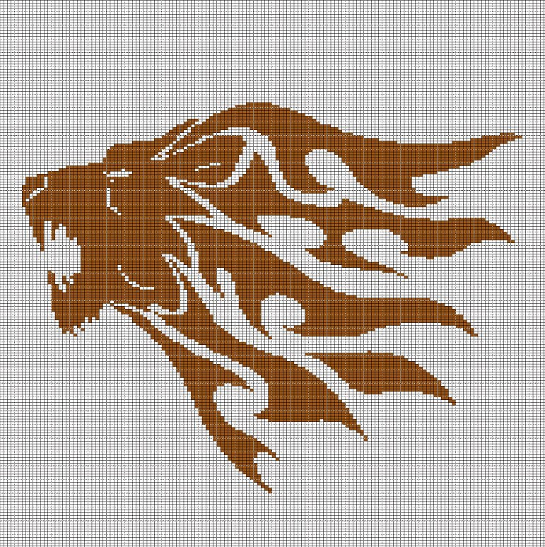 ROARING LION CROCHET AFGHAN PATTERN GRAPH