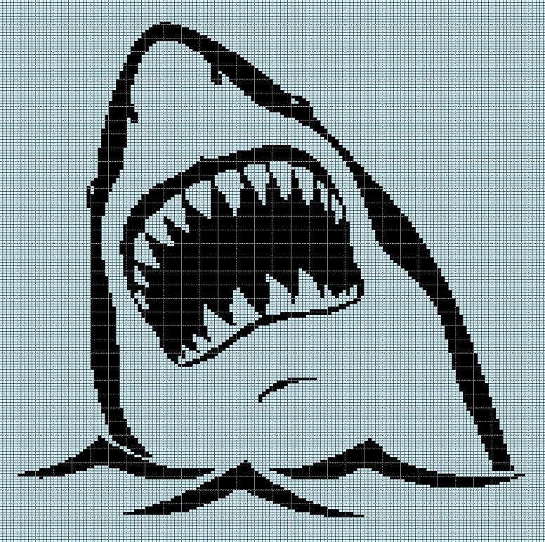 SHARK JAW CROCHET AFGHAN PATTERN GRAPH