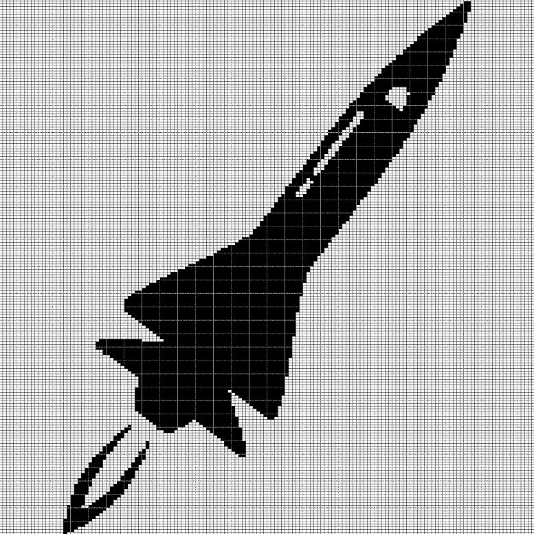 SPACE ROCKET 2 CROCHET AFGHAN PATTERN GRAPH