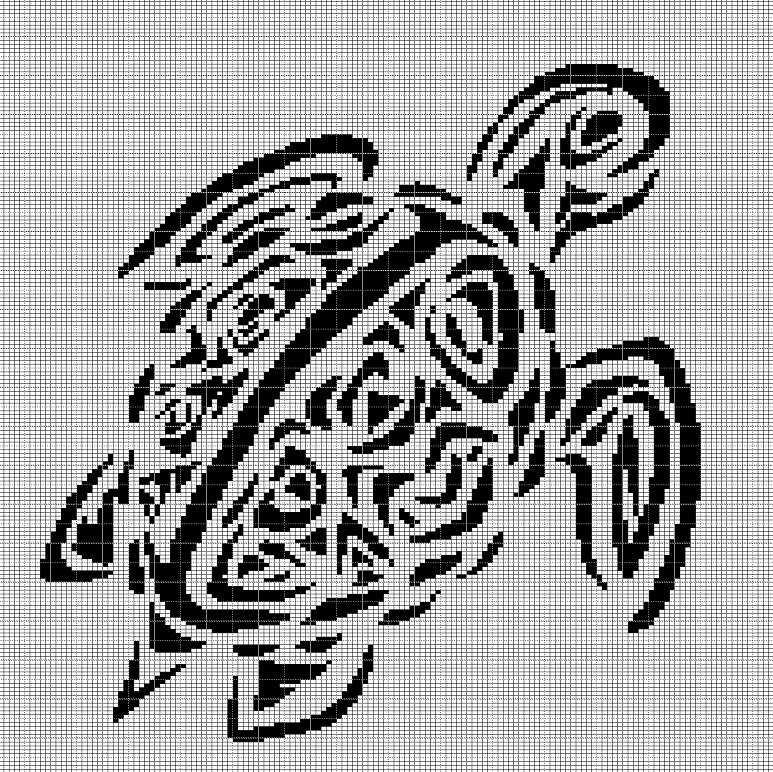 TURTLE 8 CROCHET AFGHAN PATTERN GRAPH