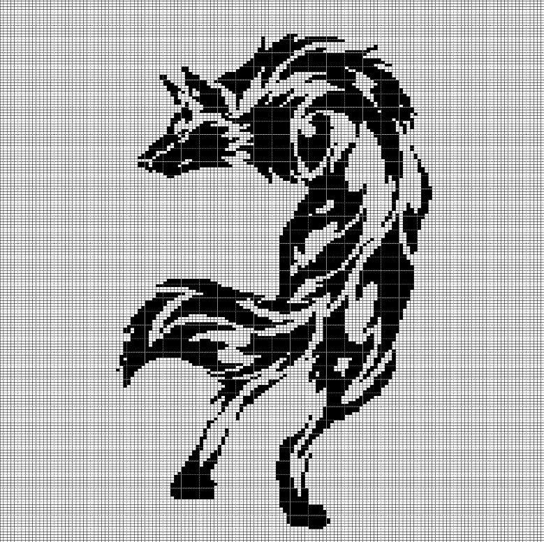WOLF 2 CROCHET AFGHAN PATTERN GRAPH