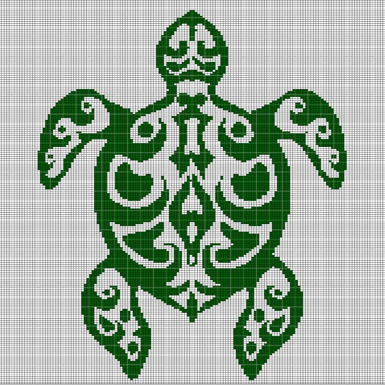 TRIBAL TURTLE 6 CROCHET AFGHAN PATTERN GRAPH