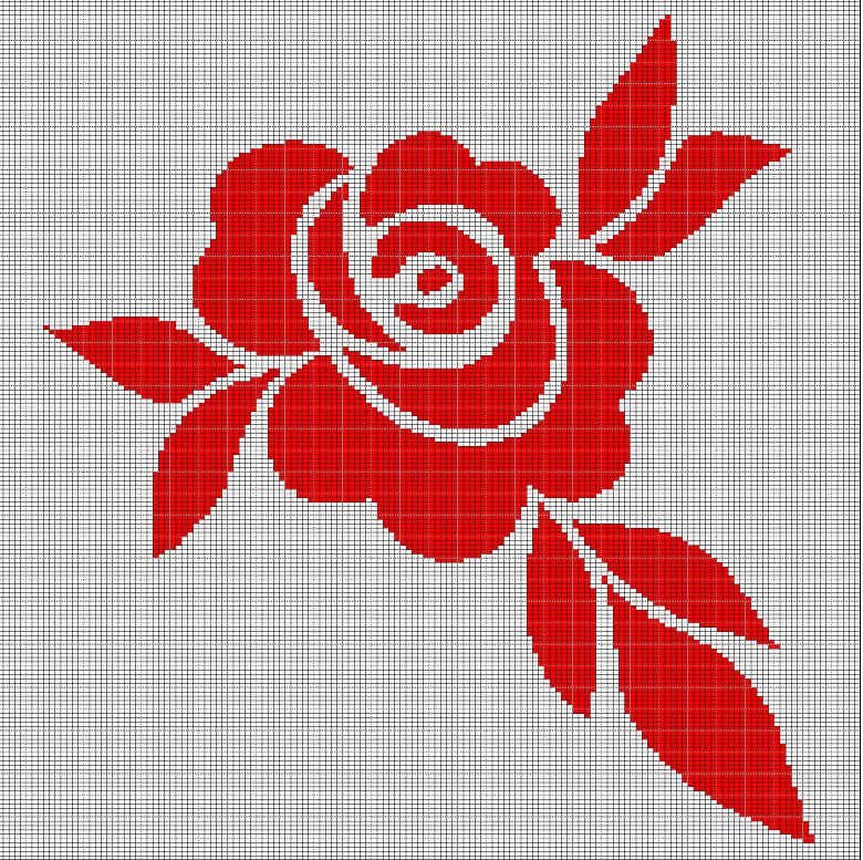 ROSE 5 CROCHET AFGHAN PATTERN GRAPH