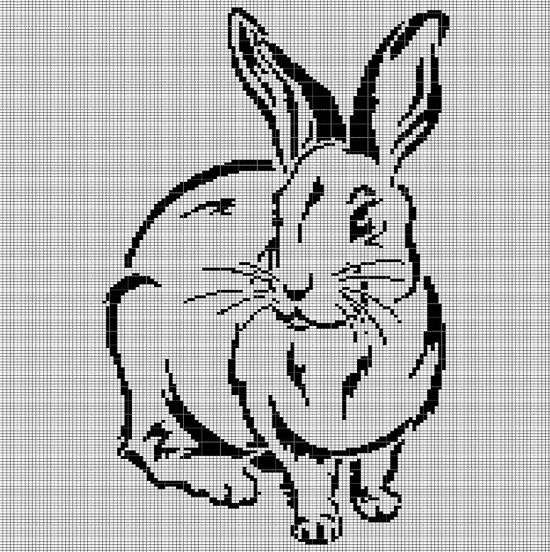 RABBIT CROCHET AFGHAN PATTERN GRAPH