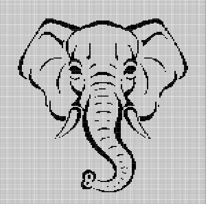 ELEPHANT HEAD 4 CROCHET AFGHAN PATTERN GRAPH