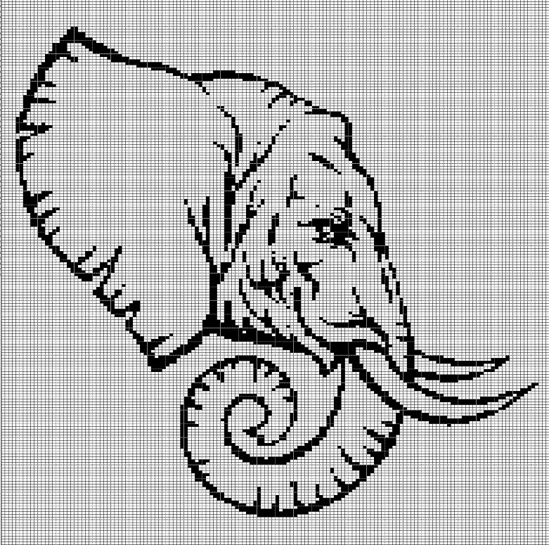 ELEPHANT HEAD 5 CROCHET AFGHAN PATTERN GRAPH