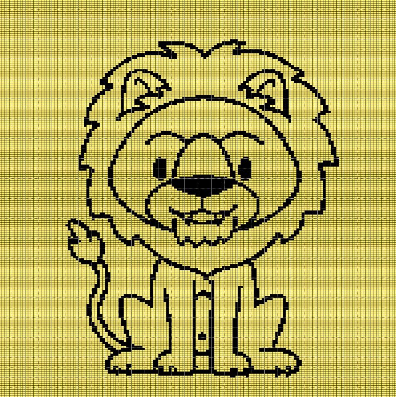 LITTLE LION CROCHET AFGHAN PATTERN GRAPH