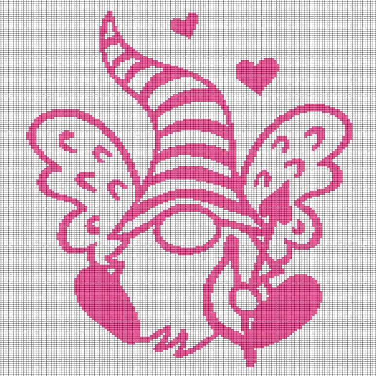 CUPIDO GNOME CROCHET AFGHAN PATTERN GRAPH