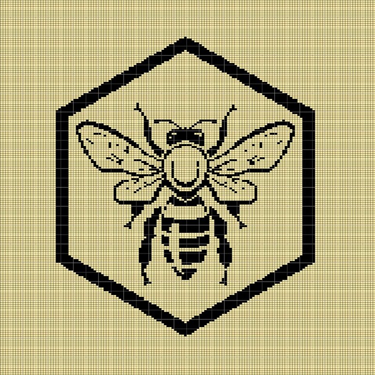 BEE 6 CROCHET AFGHAN PATTERN GRAPH
