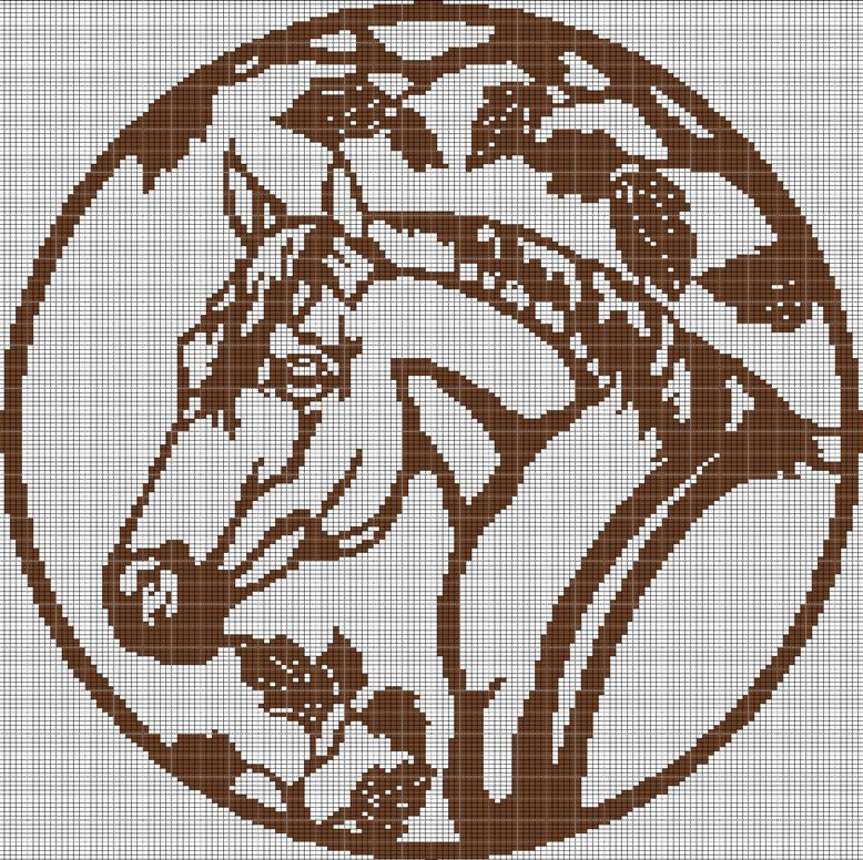 HORSE HEAD 20 CROCHET AFGHAN PATTERN GRAPH