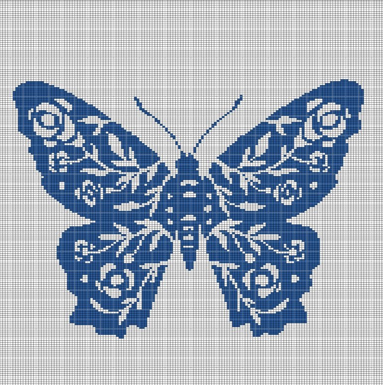 BUTTERFLY 9 CROCHET AFGHAN PATTERN GRAPH