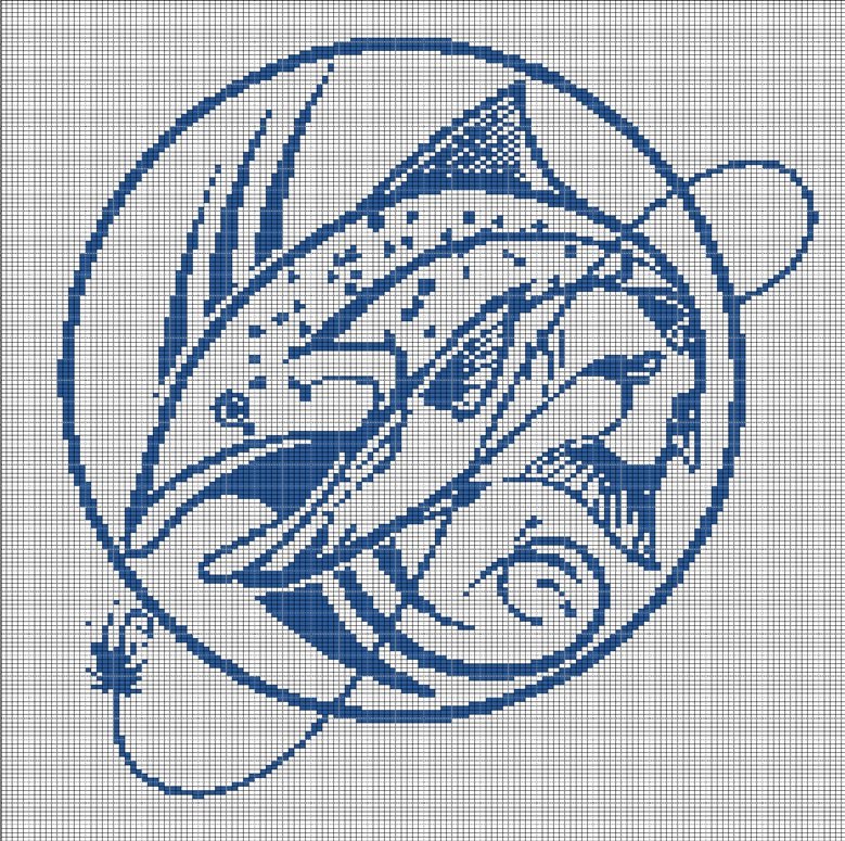 FISHING 3 CROCHET AFGHAN PATTERN GRAPH